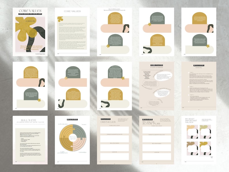 Core Values Card Deck and Workbook, Meaning of Life Self Discovery ...