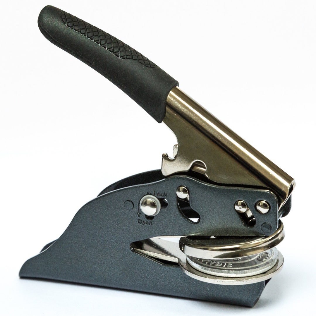 Personalised Company Name and Seal Embosser. Custom Embossing Stamp ...