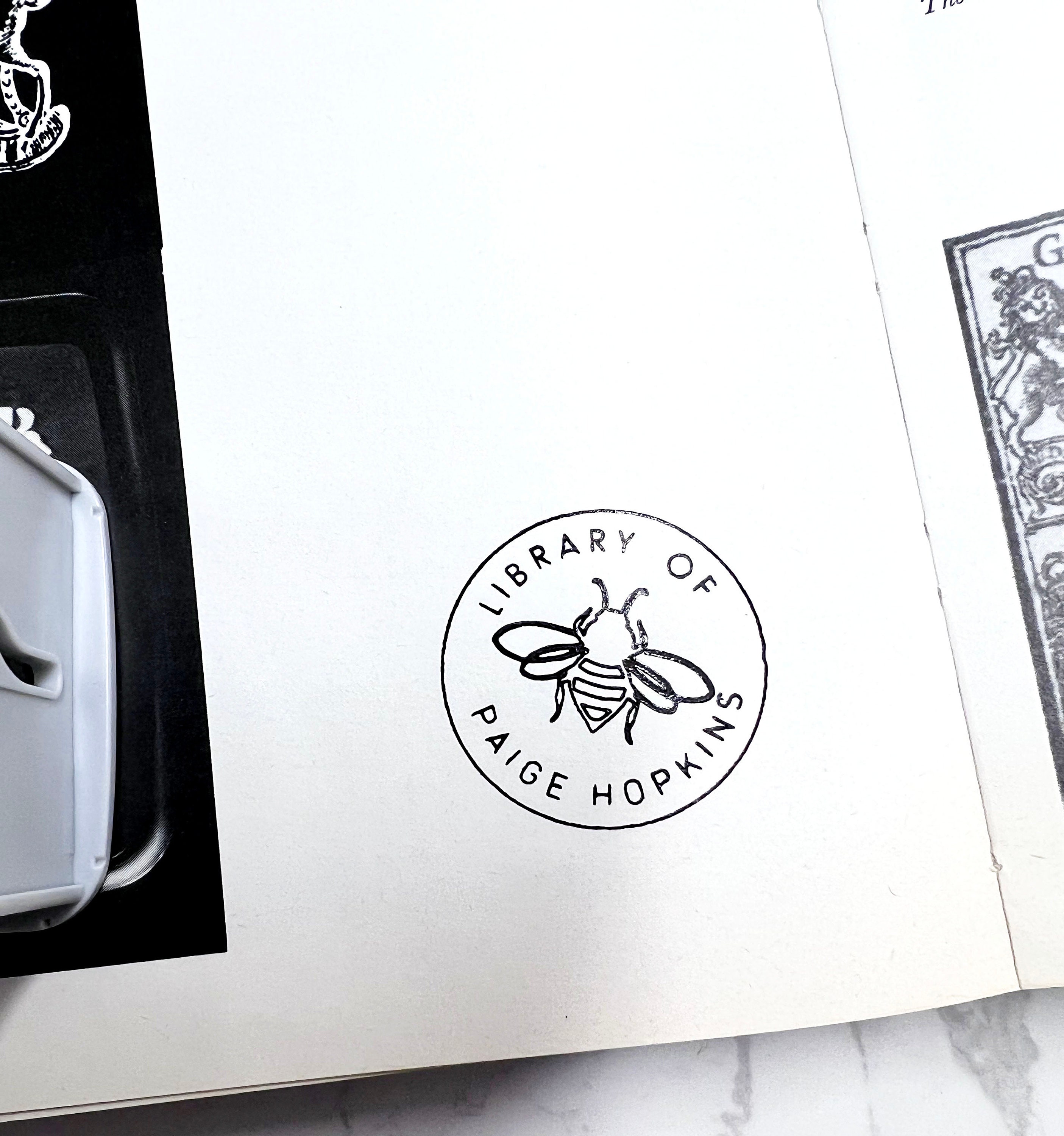 Library Book Self Inking Stamp Book Stamp Personalised Ink - Etsy