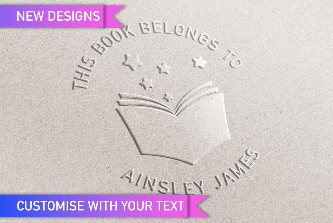 Library of Book Embosser Ex Libris Stamp. Ink Stamp. Book Seals ...