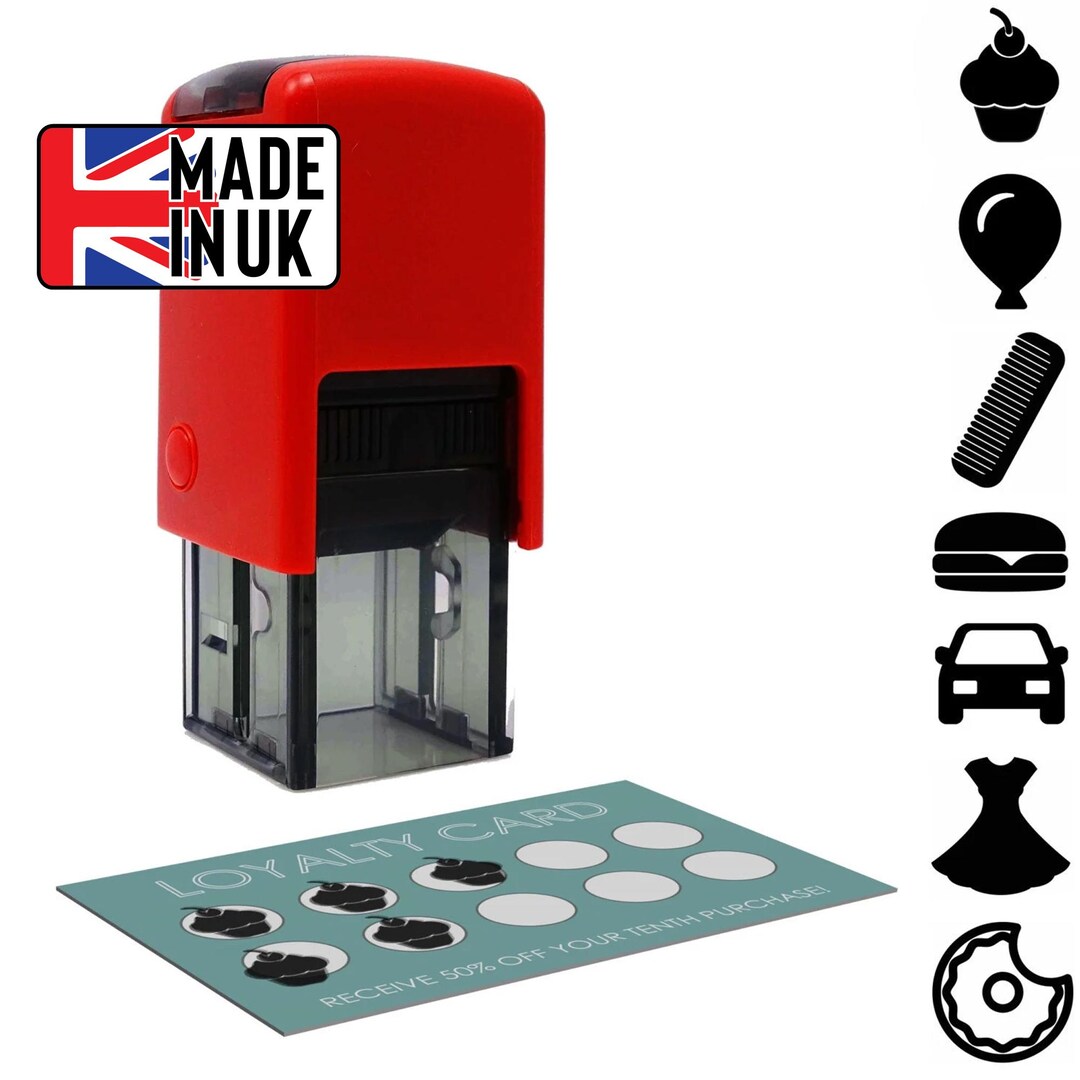 Loyalty Card Stamp: Self Inking Business Reward Stamp (10mm) - Etsy UK