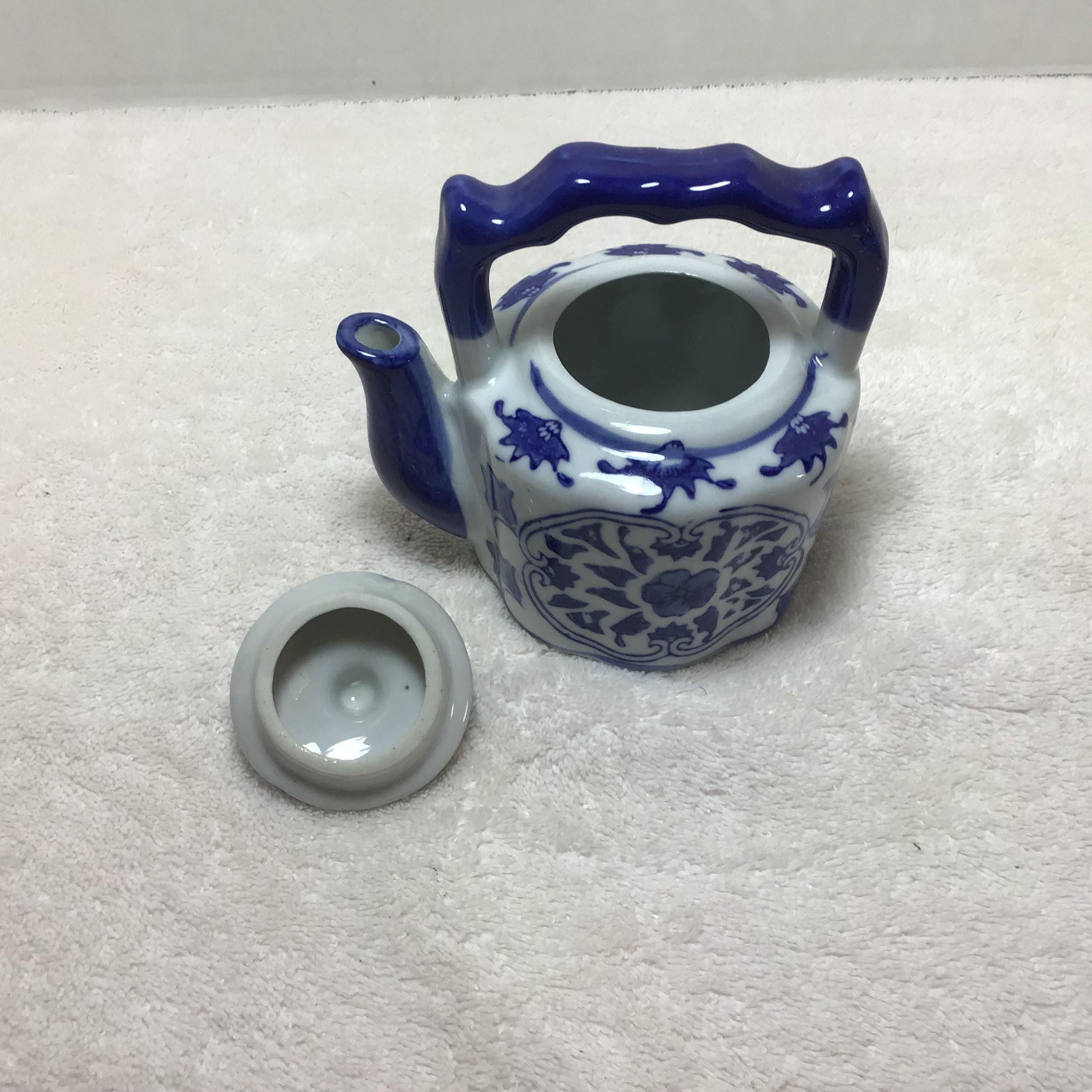 Colbart Blue and White Chinoiserie Style Japanese Teapot 10 Ounces - Etsy