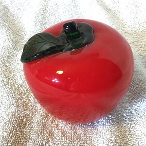 Murano Style Glass Apple Fruit Hand Blown Red Green - Etsy