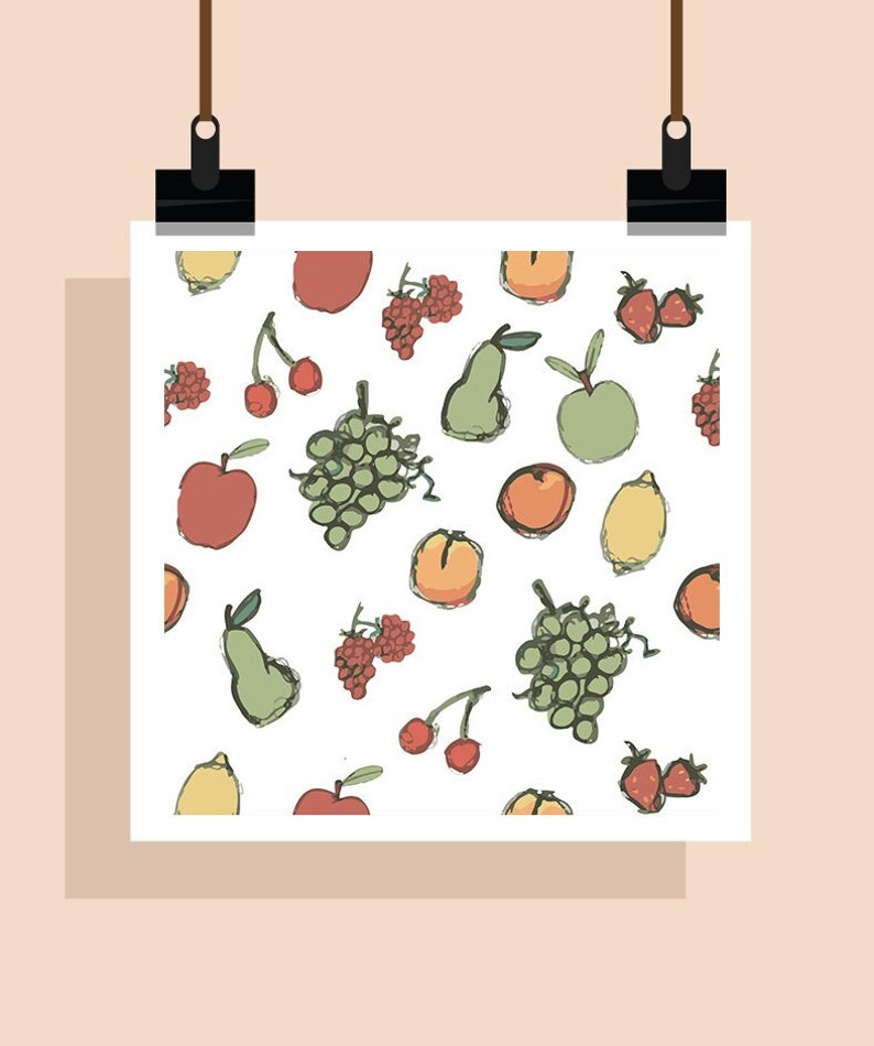 Fruit Printable PDF Pattern - Etsy