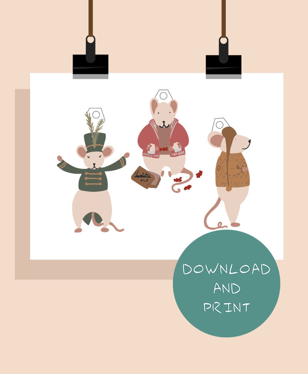 Boules de Noël 2D Merry Mousemas Décoration de Noël fantaisiste - Etsy ...