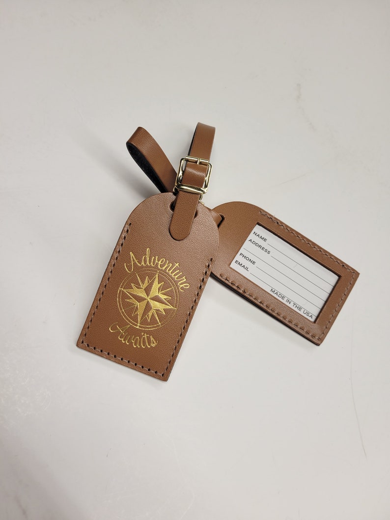 Adventure Awaits With Compass Luggage Tag Gifts Traveler - Etsy