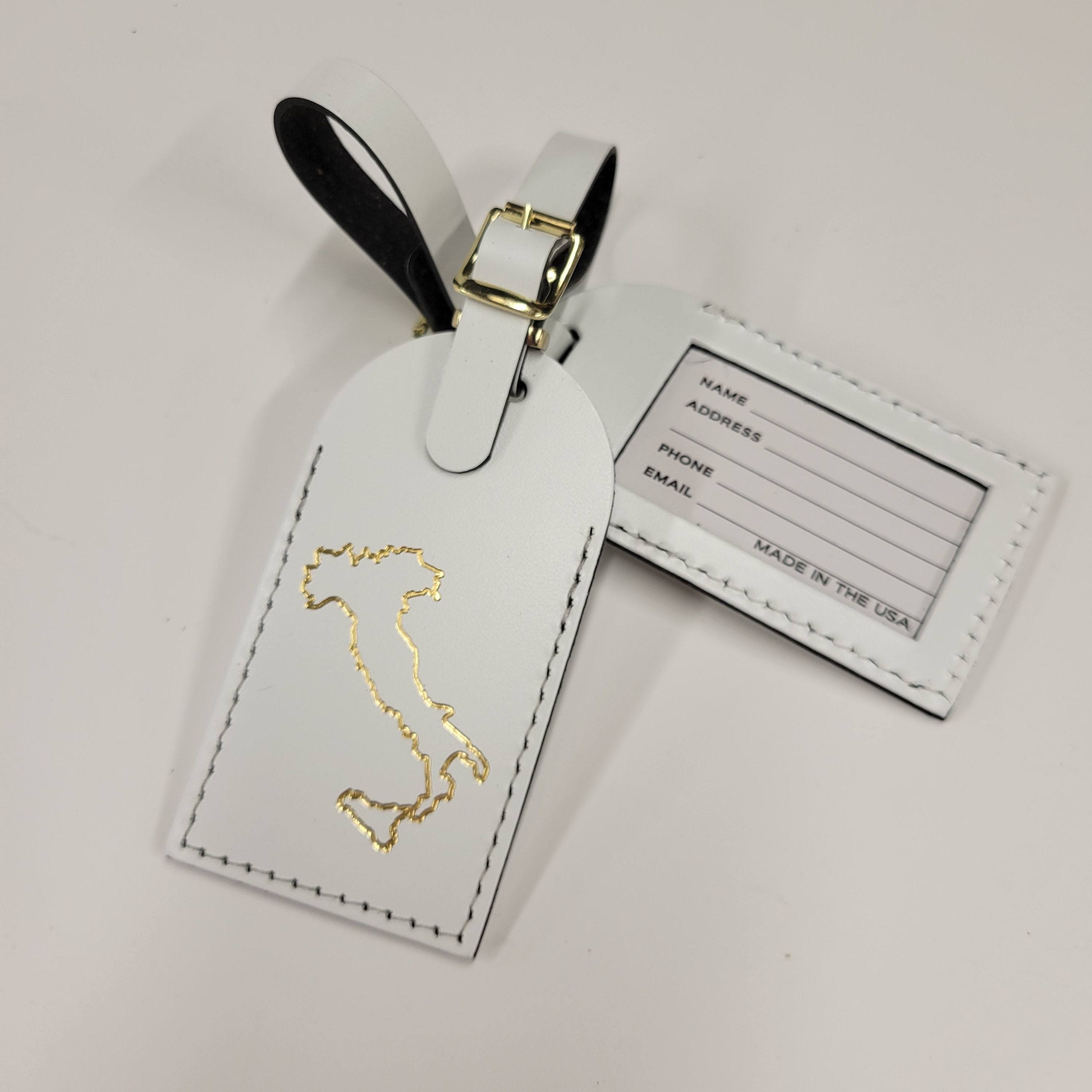 Italy Map Luggage Tag: Traveler Gift, Made in USA @currysleather - Etsy