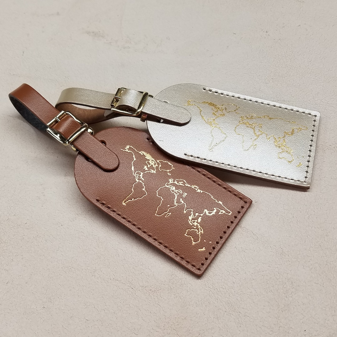 Outline of World Map Luggage Tag Gifts - Traveler - Wedding - Birthday ...