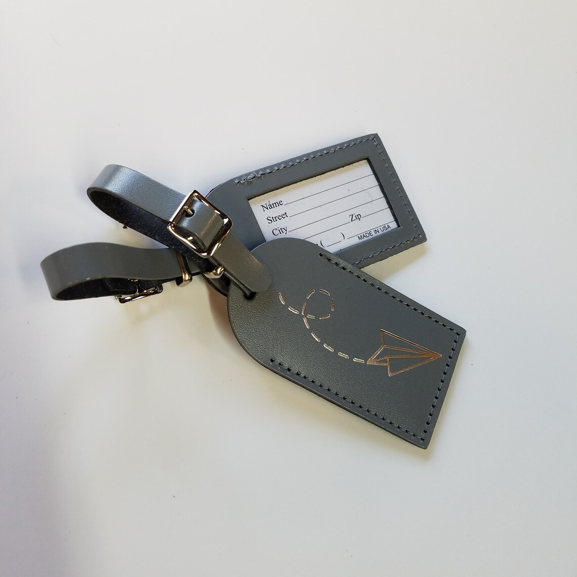 Loop-de-loop Paper Airplane Luggage Tag Gifts Traveler - Etsy