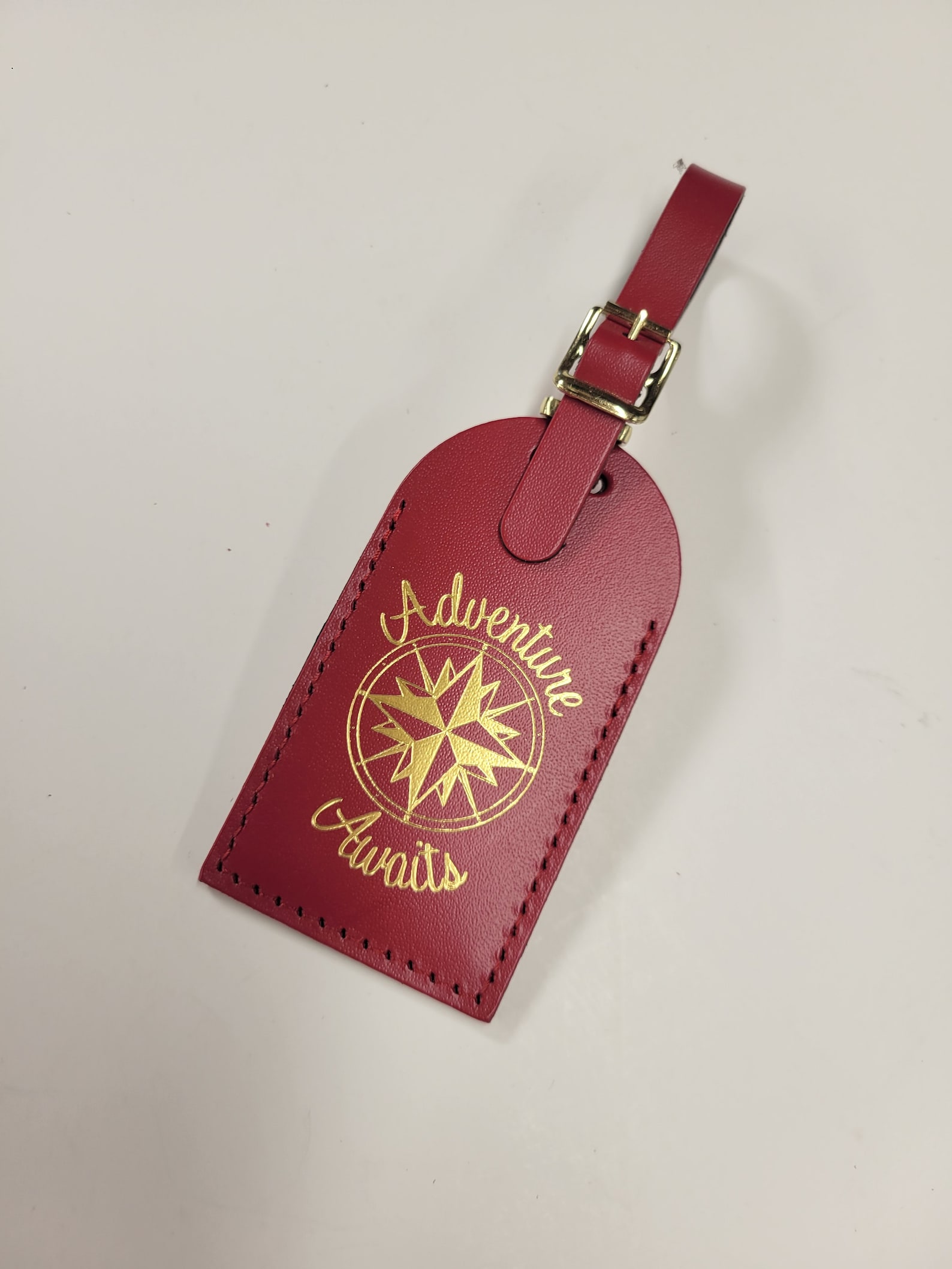 Adventure Awaits With Compass Luggage Tag - Gifts - Traveler - Wedding ...