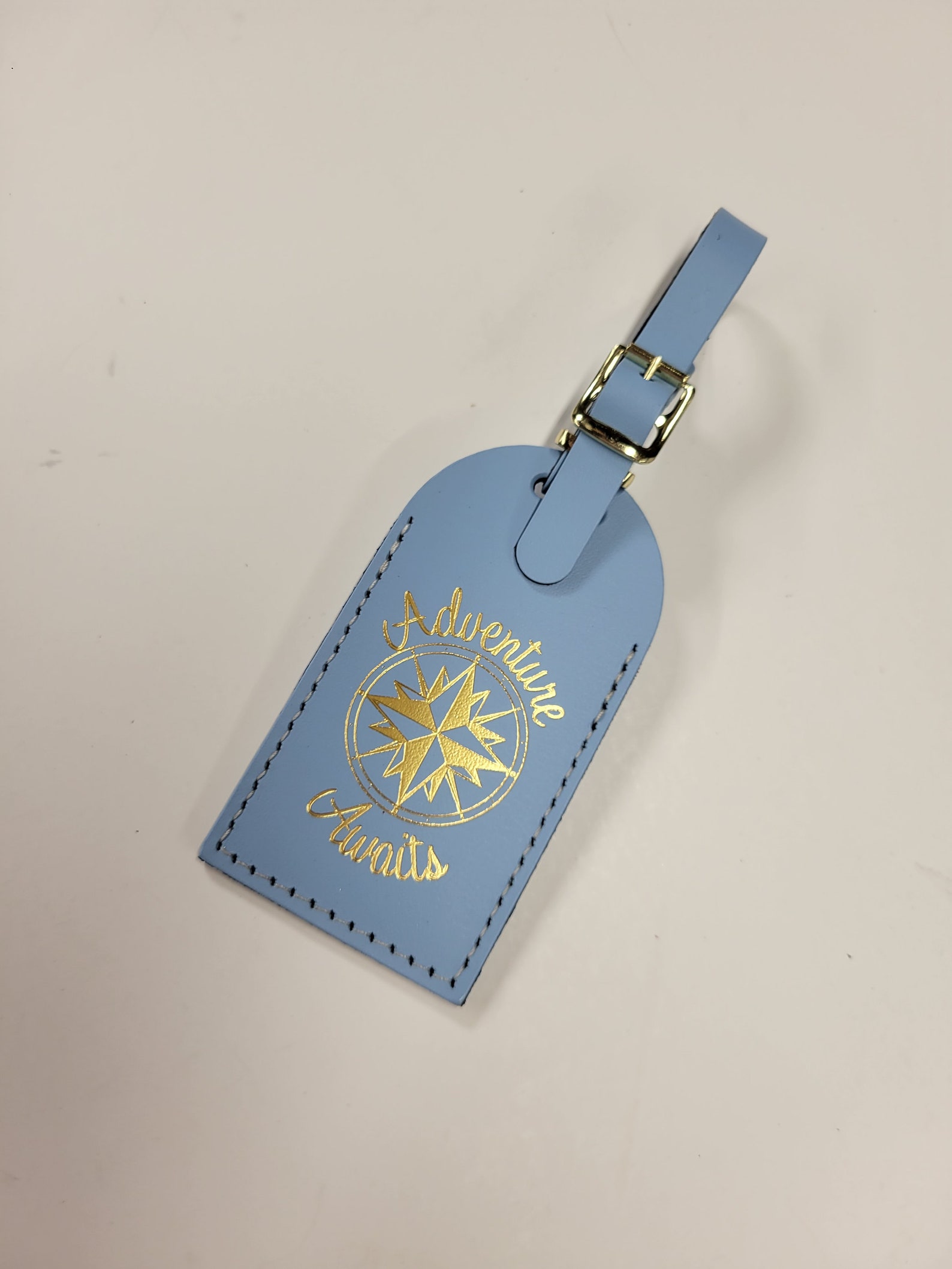 Adventure Awaits With Compass Luggage Tag - Gifts - Traveler - Wedding ...