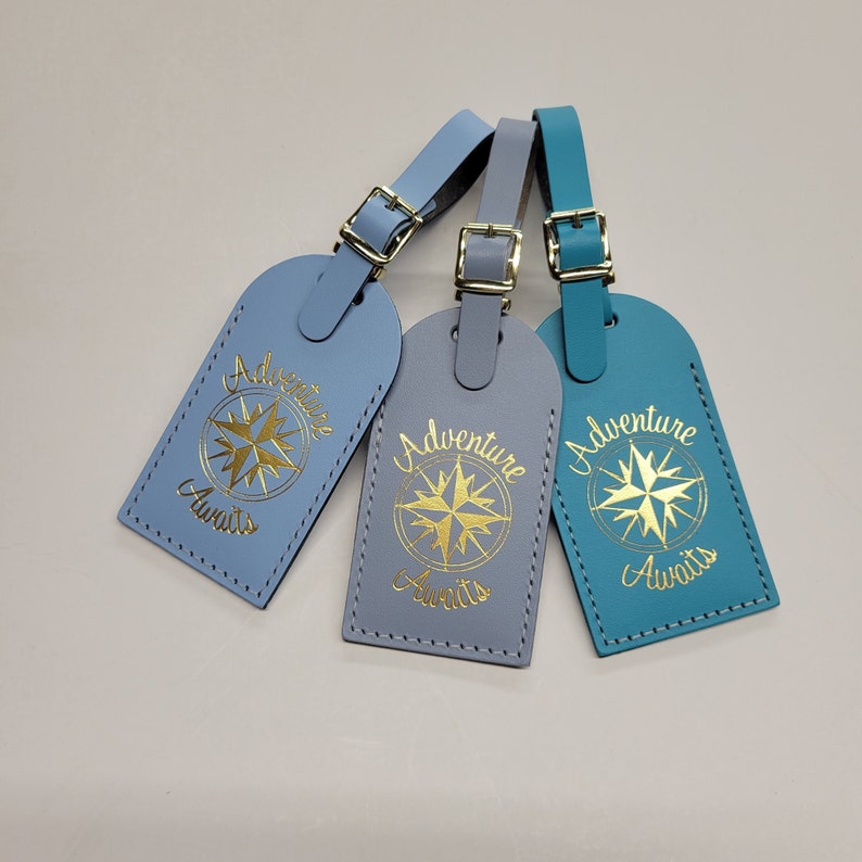 Adventure Awaits With Compass Luggage Tag Gifts Traveler - Etsy