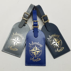 Adventure Awaits With Compass Luggage Tag Gifts Traveler - Etsy