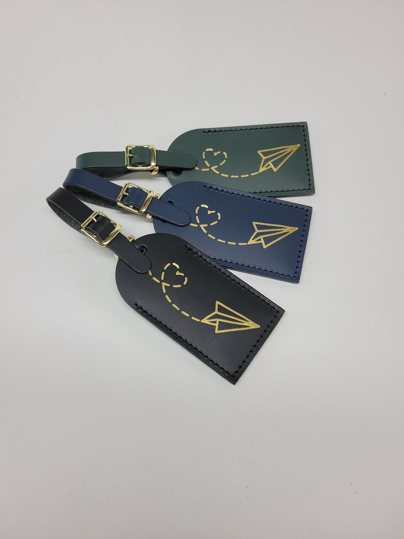 Heart Loop-de-loop Paper Airplane Luggage Tag Gifts | Etsy