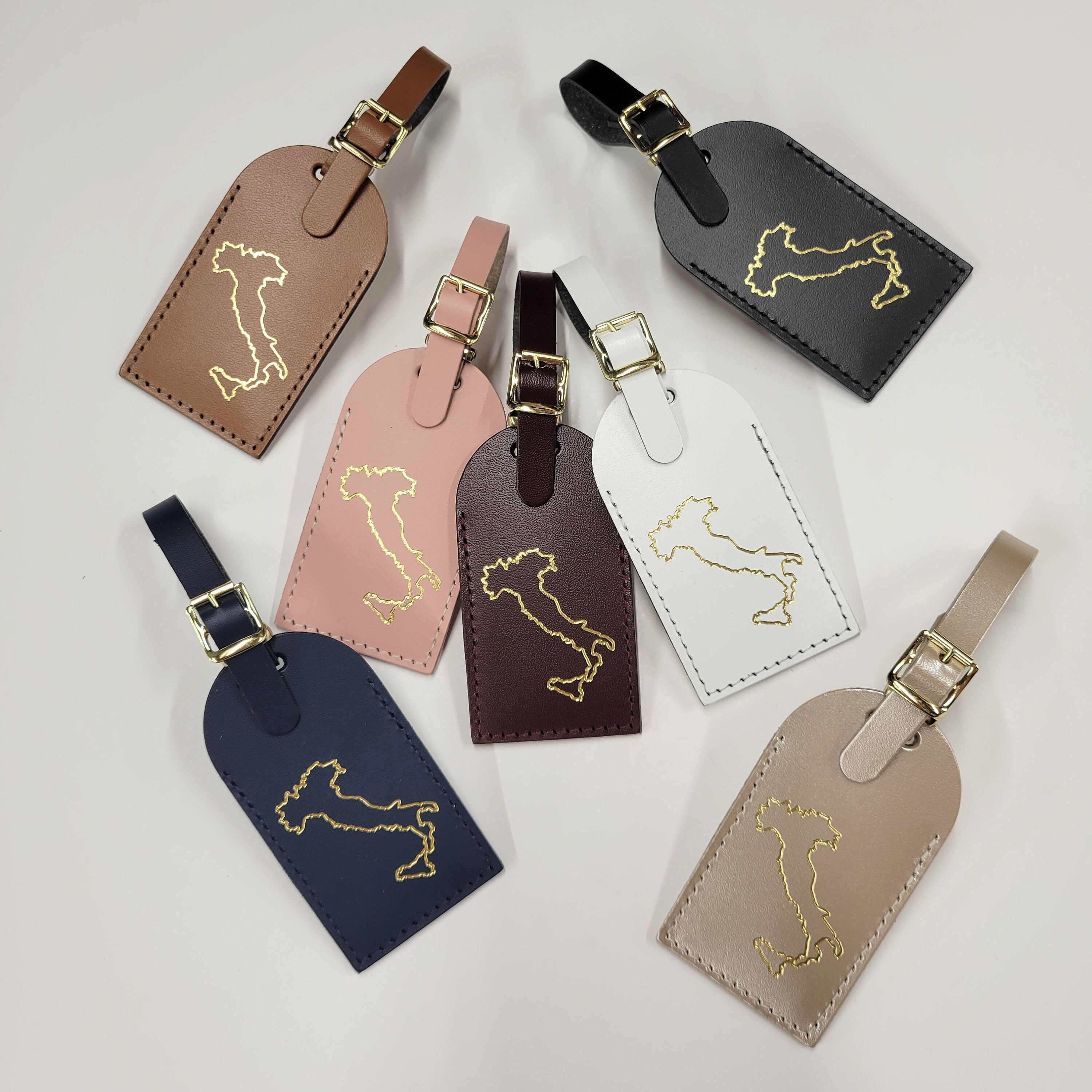 Italy Map Luggage Tag: Traveler Gift, Made in USA @currysleather - Etsy