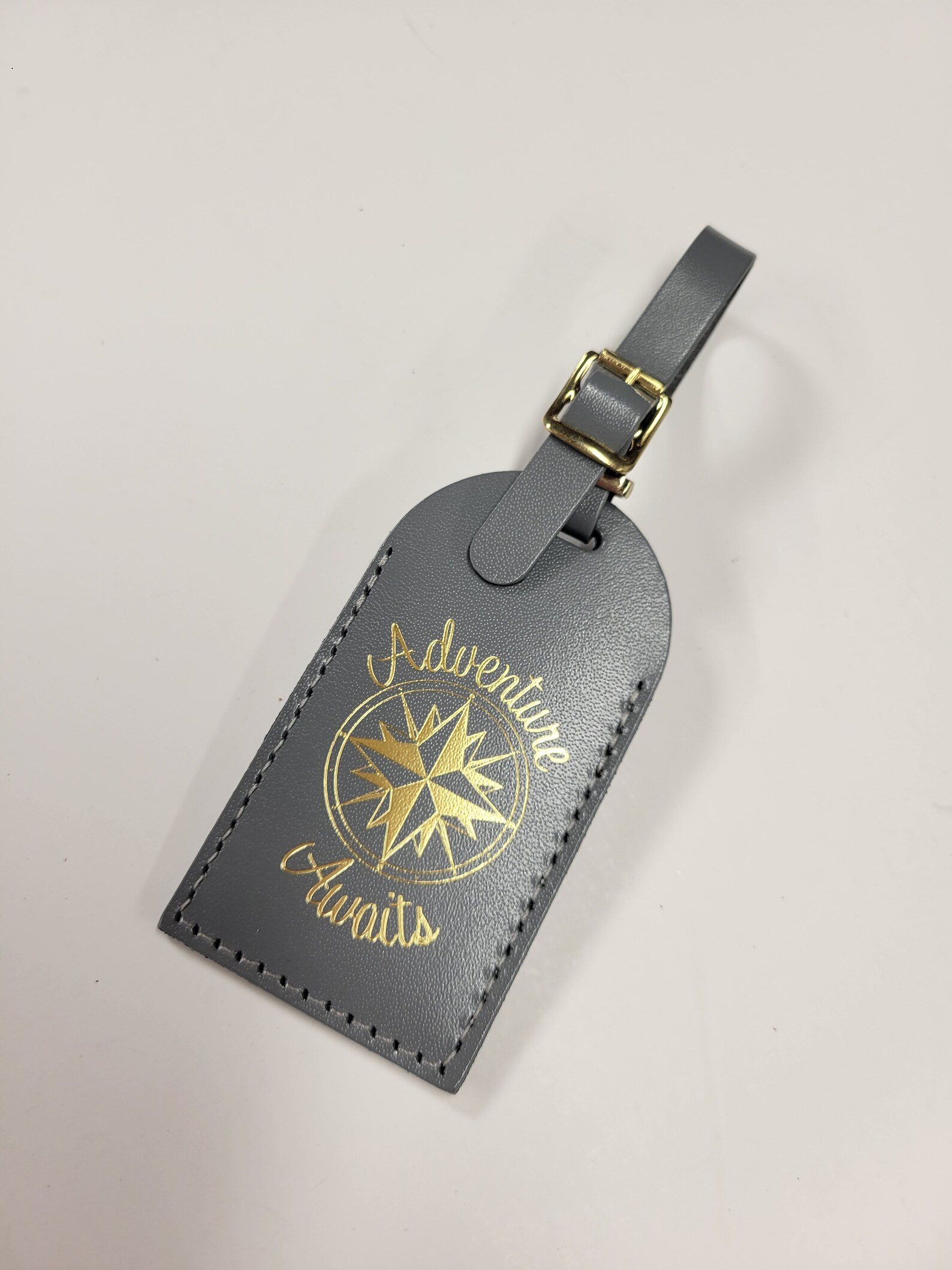Adventure Awaits With Compass Luggage Tag - Gifts - Traveler - Wedding ...