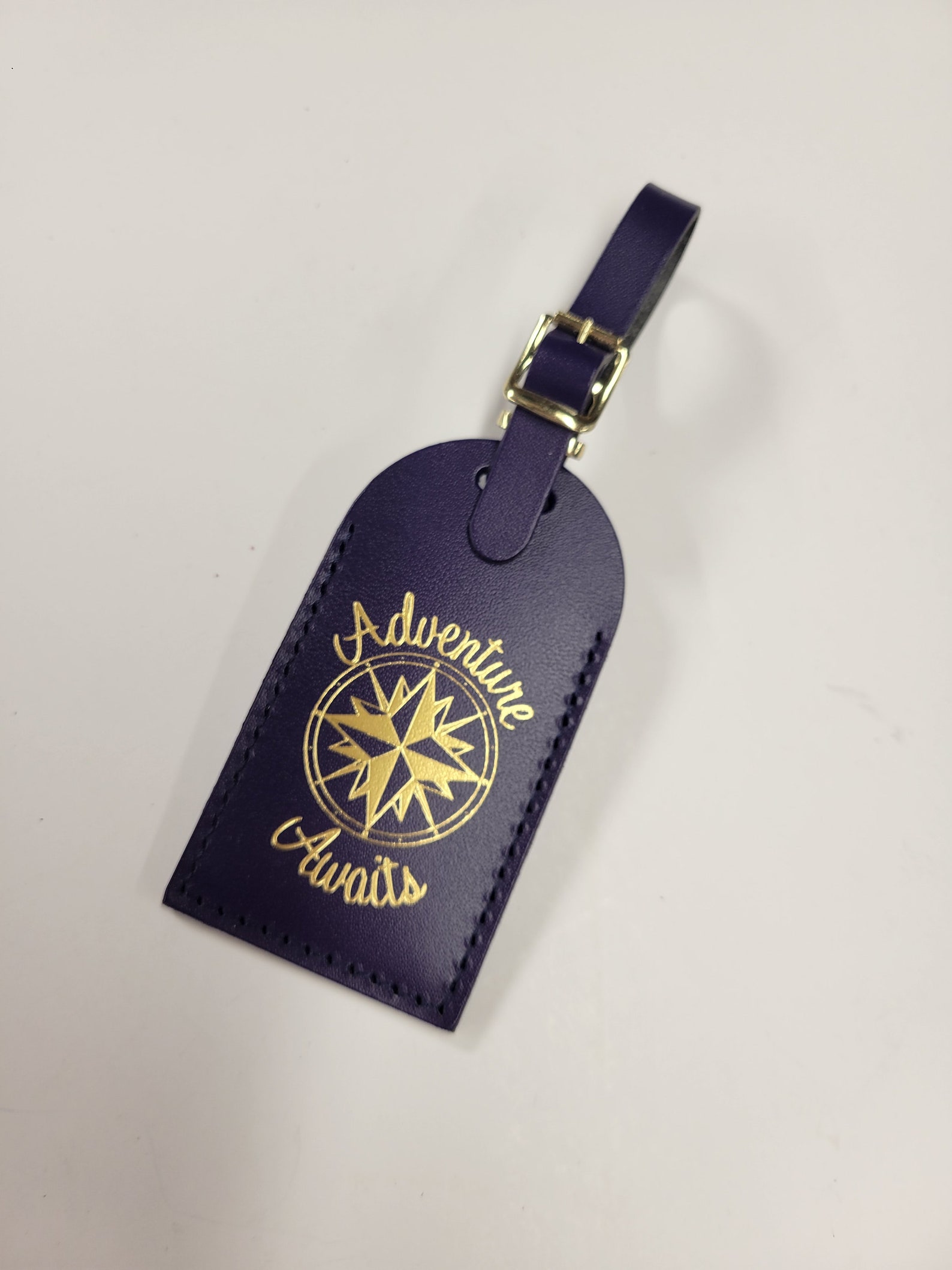 Adventure Awaits With Compass Luggage Tag - Gifts - Traveler - Wedding ...