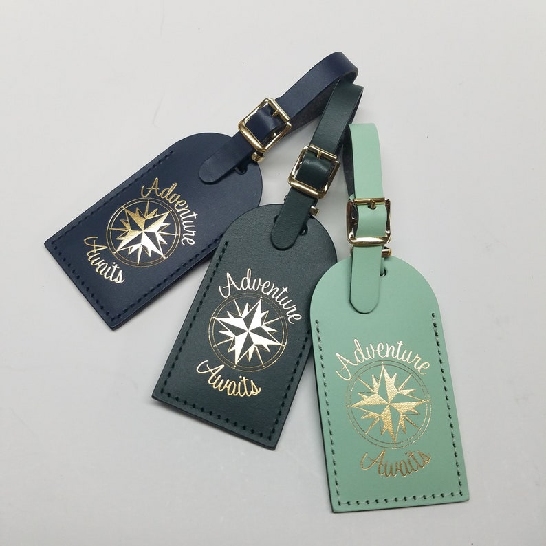 Adventure Awaits with Compass Luggage Tag Gifts Traveler | Etsy