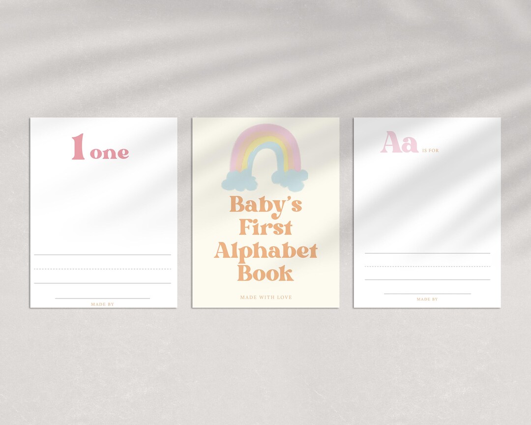 BABY'S FIRST ABC Book | Baby Shower | Digital | Printable | Activity - Etsy