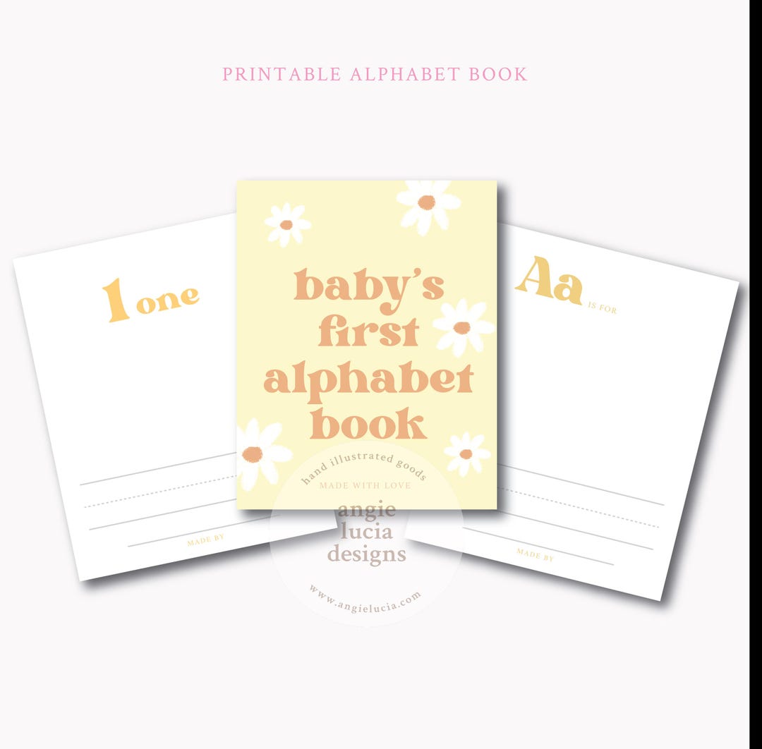 BABY'S FIRST ABC Book | Baby Shower | Digital | Printable | Activity - Etsy