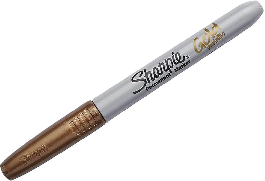 20 Sharpie Metallic Permanent Markers, Fine Point, Gold, - Etsy
