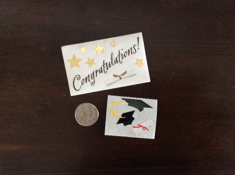 Congratulations Graduation Cap Diploma Stickers - Vintage Mrs. Grossman ...