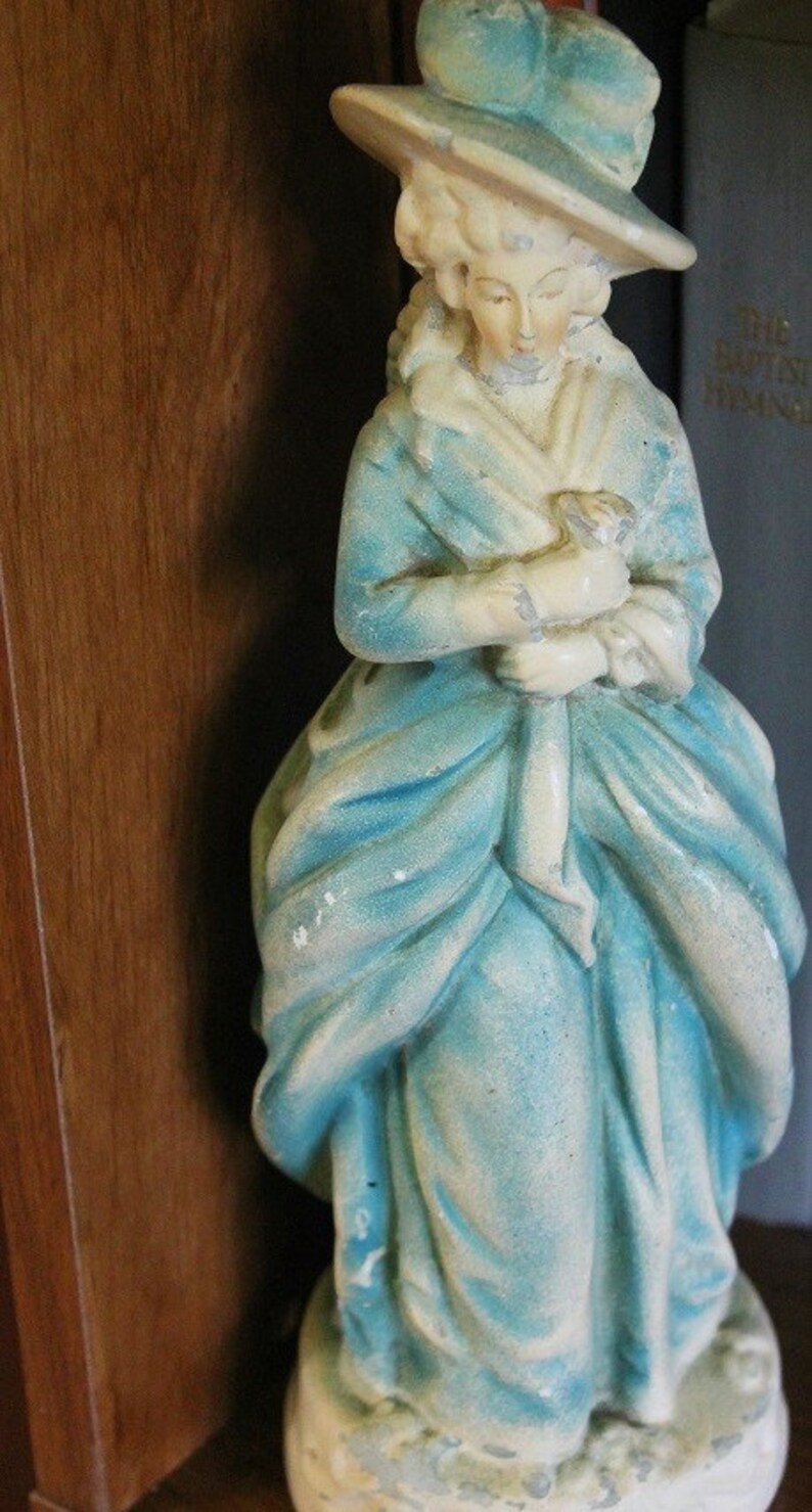 Chalk Victorian Lady figurine-Chalkware woman-Vintage | Etsy