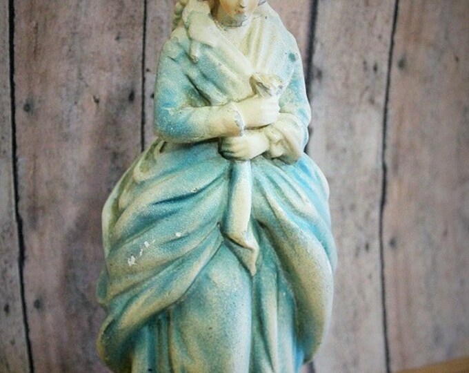 Chalk Victorian Lady Figurine-chalkware Woman-vintage Victorian New Art ...