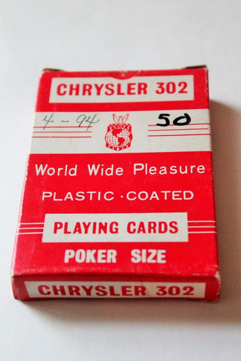 Chrysler Playing Card set-Vintage Playing Cards Poker | Etsy