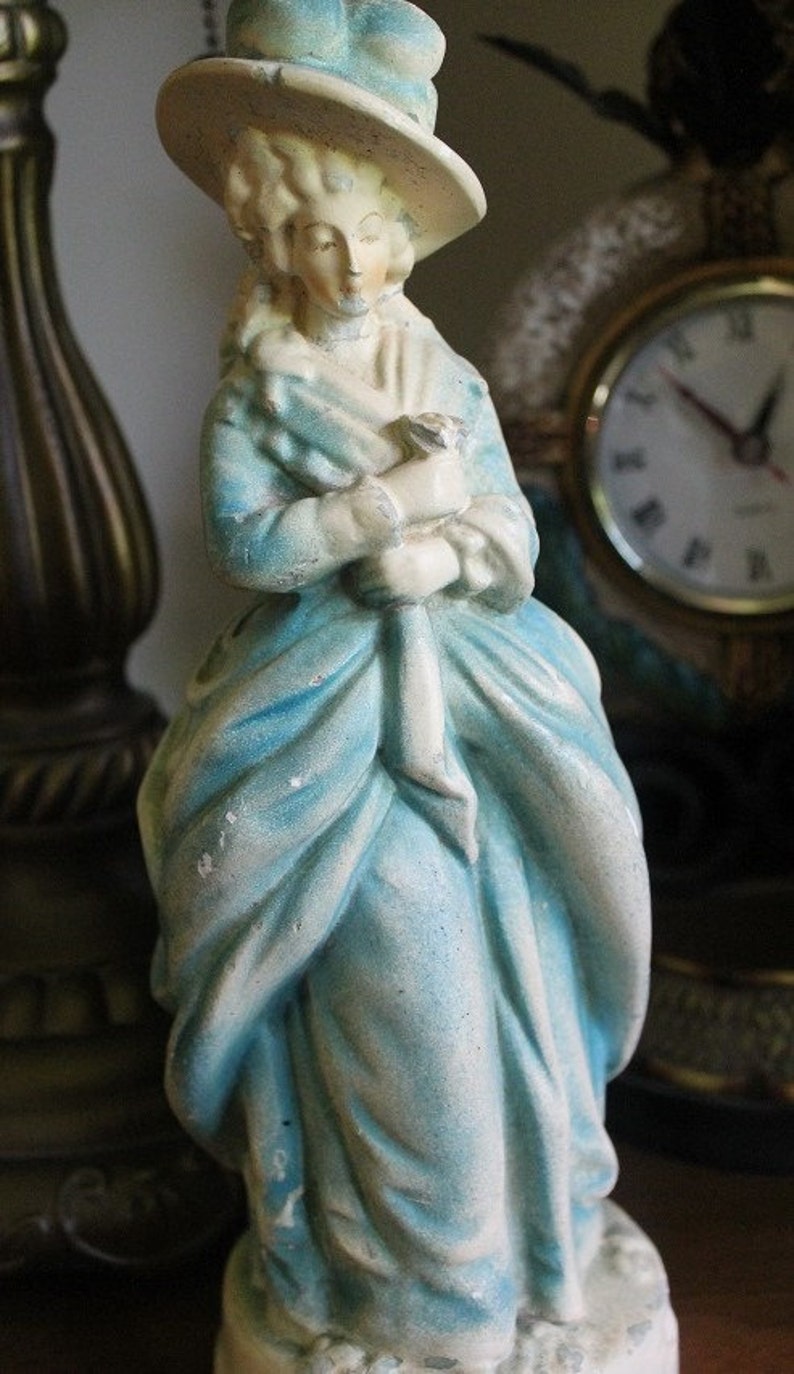 Chalk Victorian Lady figurine-Chalkware woman-Vintage | Etsy