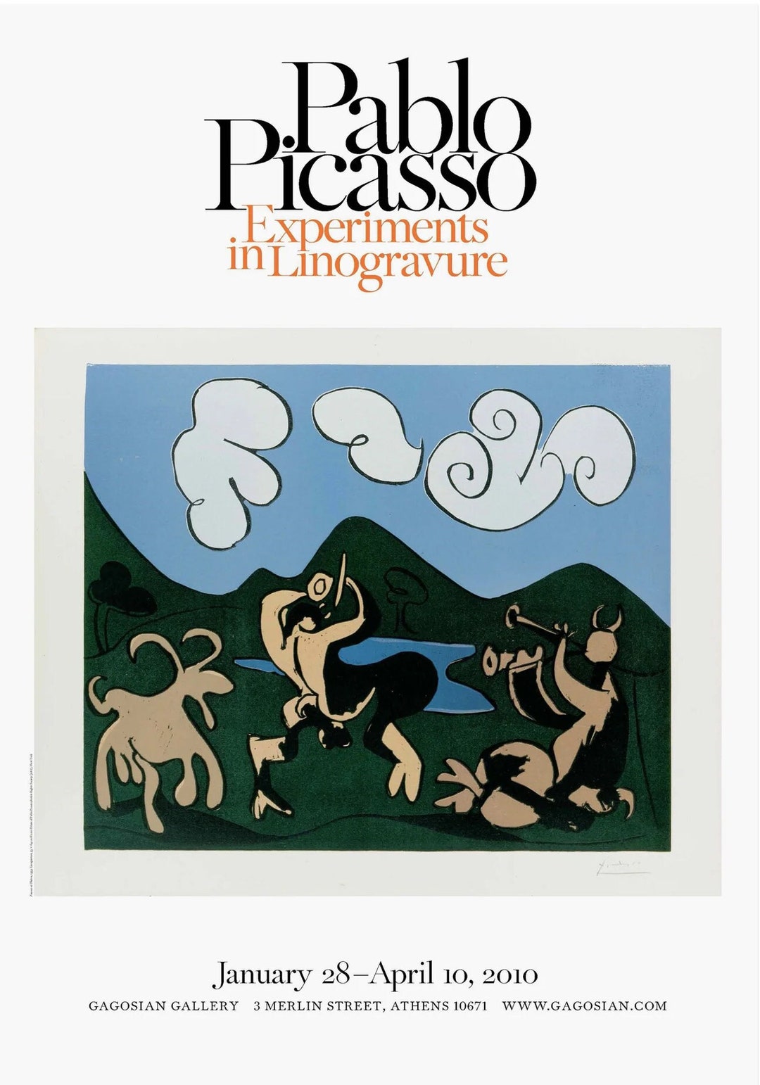 Pablo Picasso Exhibition Poster Original Gallery Wall Art Poster Print ...