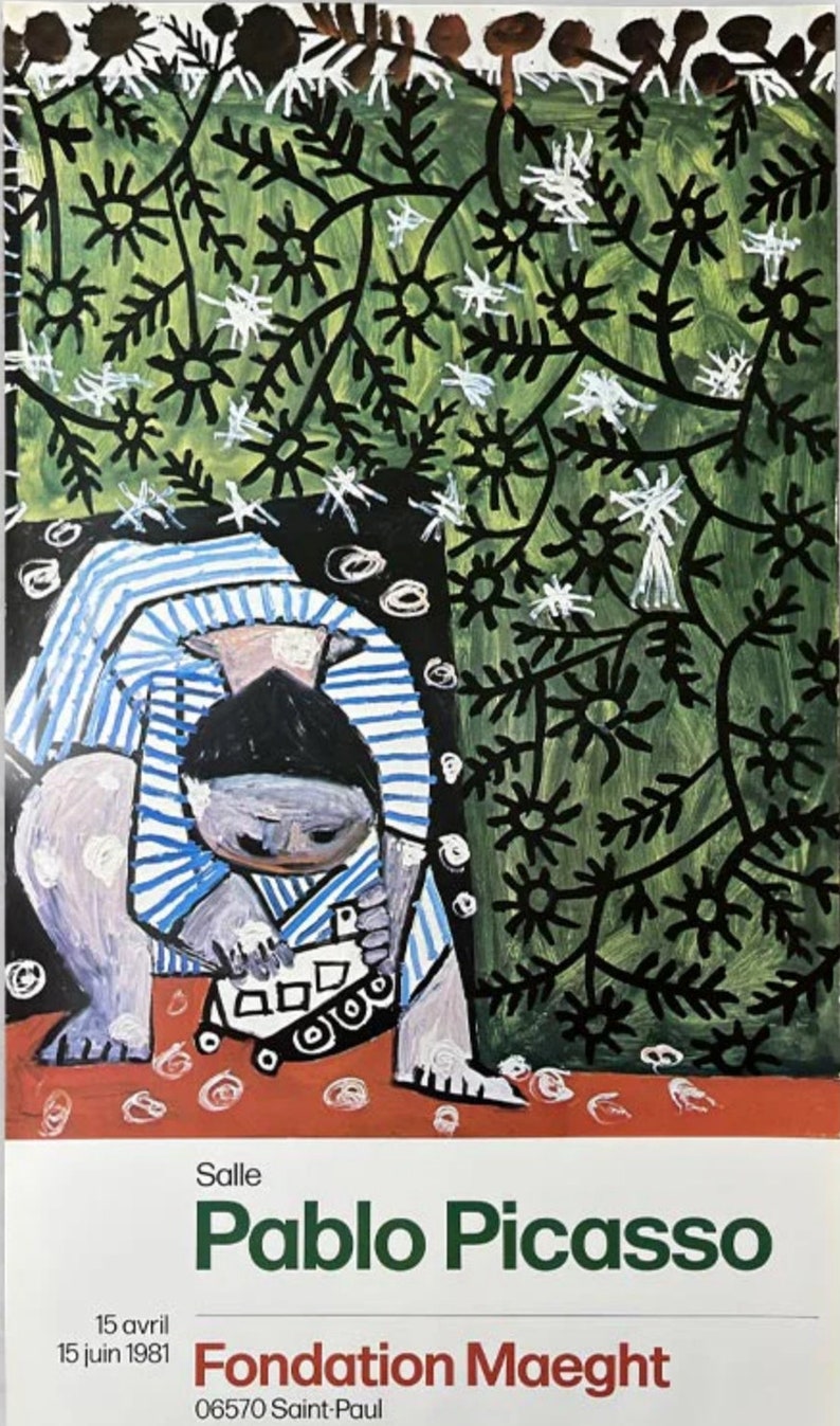 Pablo Picasso Original Exhibition Poster Vintage 1981 Wall Art - Etsy
