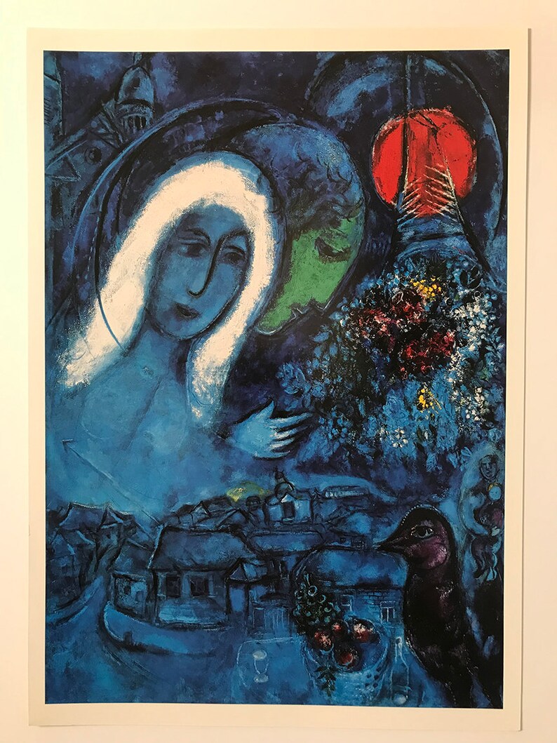 Marc Chagall, the Field of Mars, Vintage Lithograph, Print, 43x30cm ...