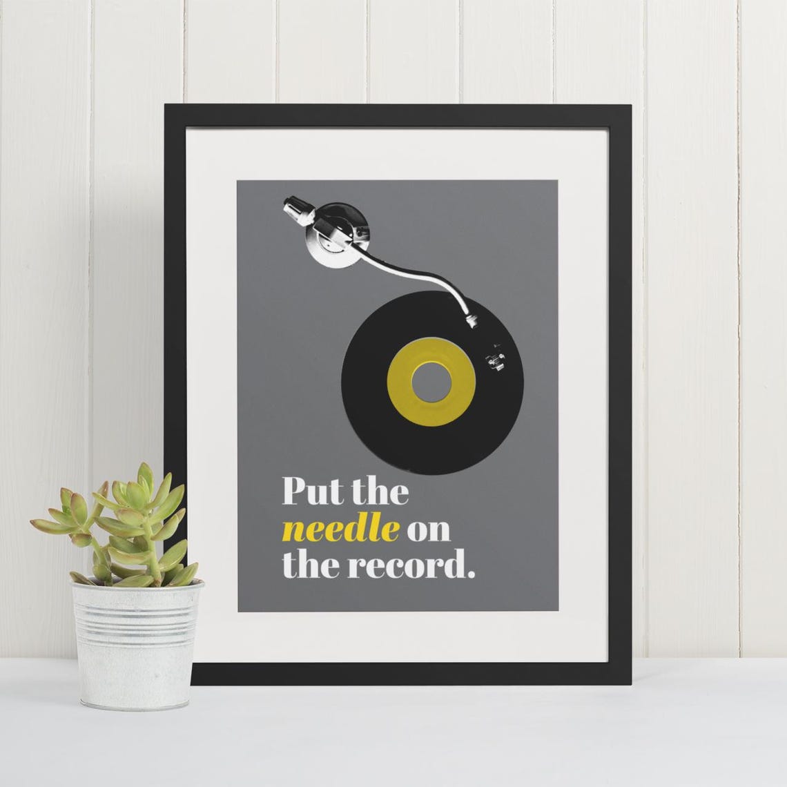 Vinyl Lover Art Print / Poster - Put the Needle on the Record - 45rpm ...