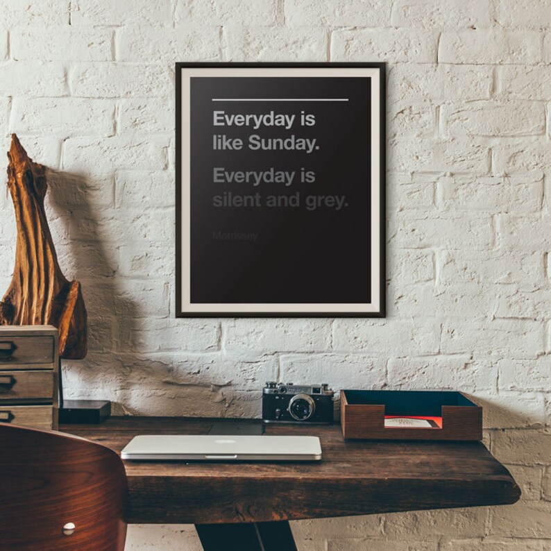 Morrissey - Every Day is Like Sunday - Art Print / Poster - the Smiths ...