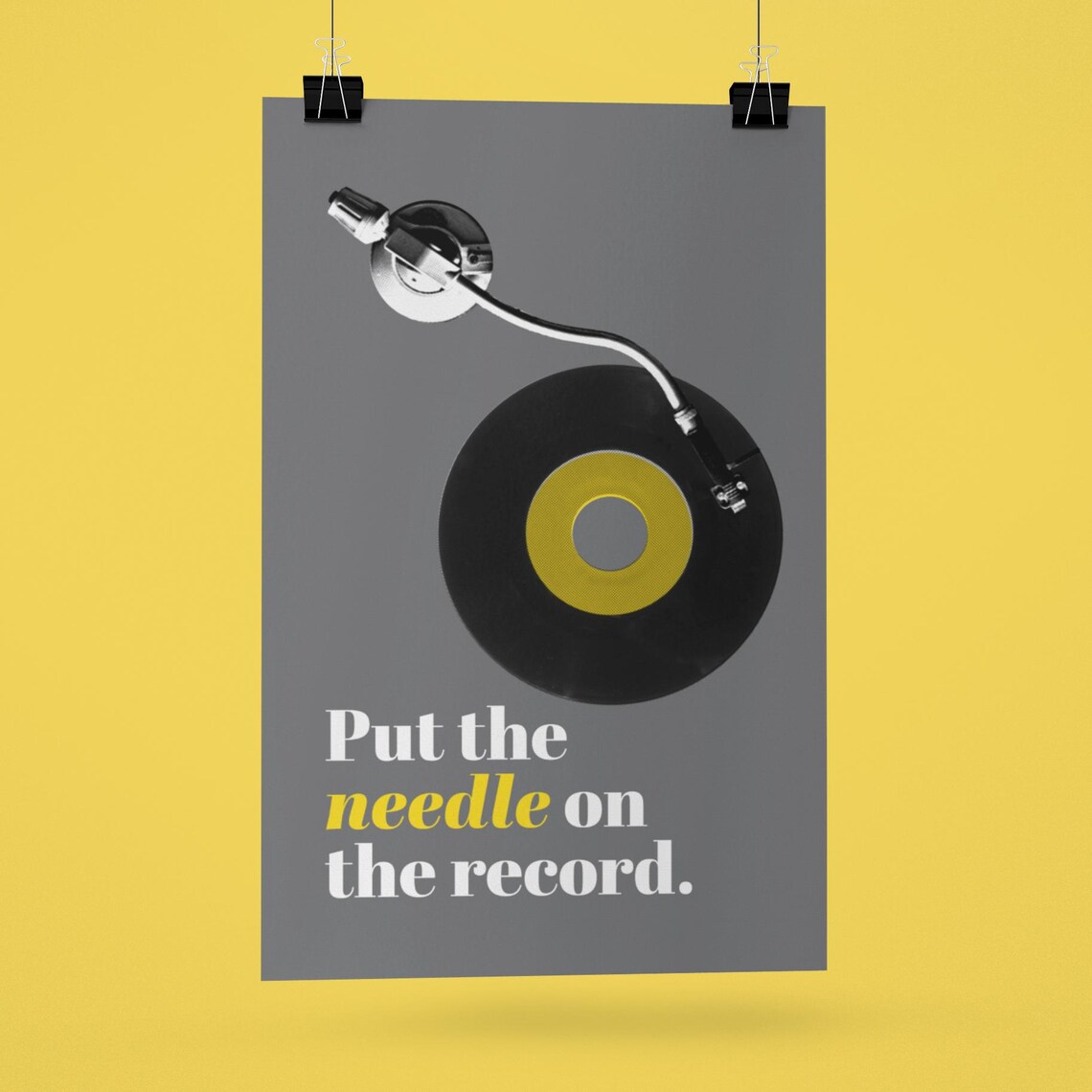 Vinyl Lover Art Print / Poster - Put the Needle on the Record - 45rpm ...