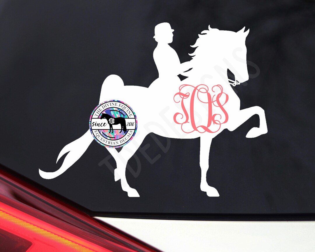 American Saddlebred Horse Vinyl Monogram Car/trailer/bucket/tumbler ...
