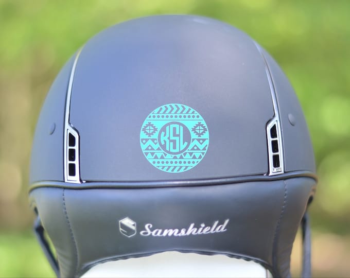 Equestrian Riding Helmet Monogram Decal UPDATED Over 30 Designs Variety ...