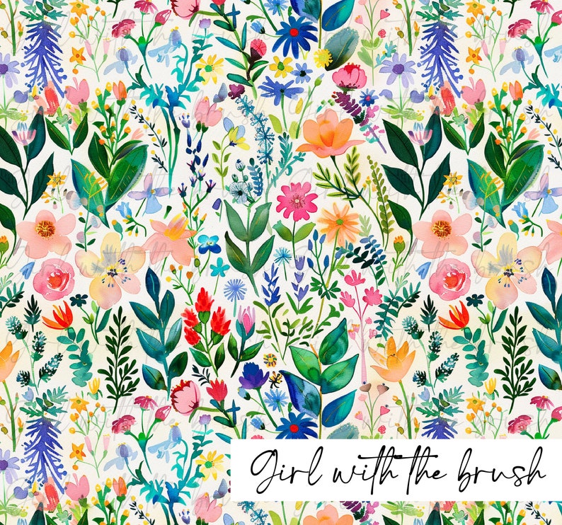 Dainty Summer Floral and Fruity Prints Bundle of 12 Patterns - Seamless ...