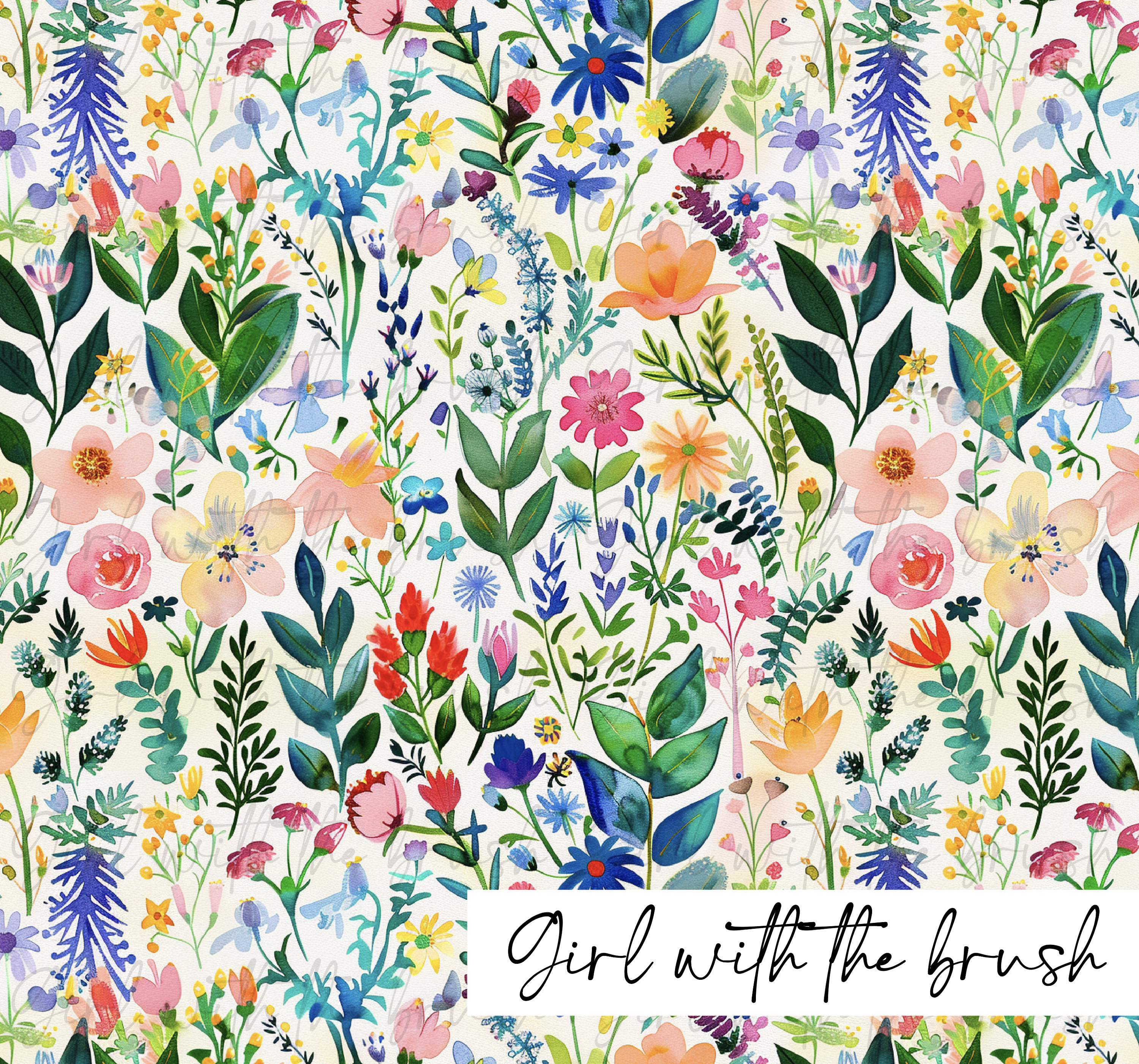 Dainty Summer Floral and Fruity Prints Bundle of 12 Patterns - Seamless ...