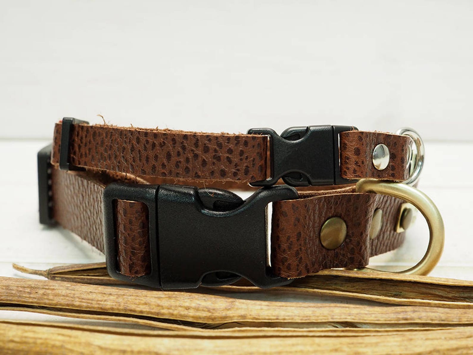 Dog Collar Brown Dog Collar Leather Dog Collar Dog Collar - Etsy