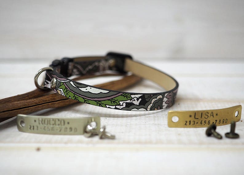 Cat Collar Small Dog Collar Pop Art Collar Paisley Colorful | Etsy