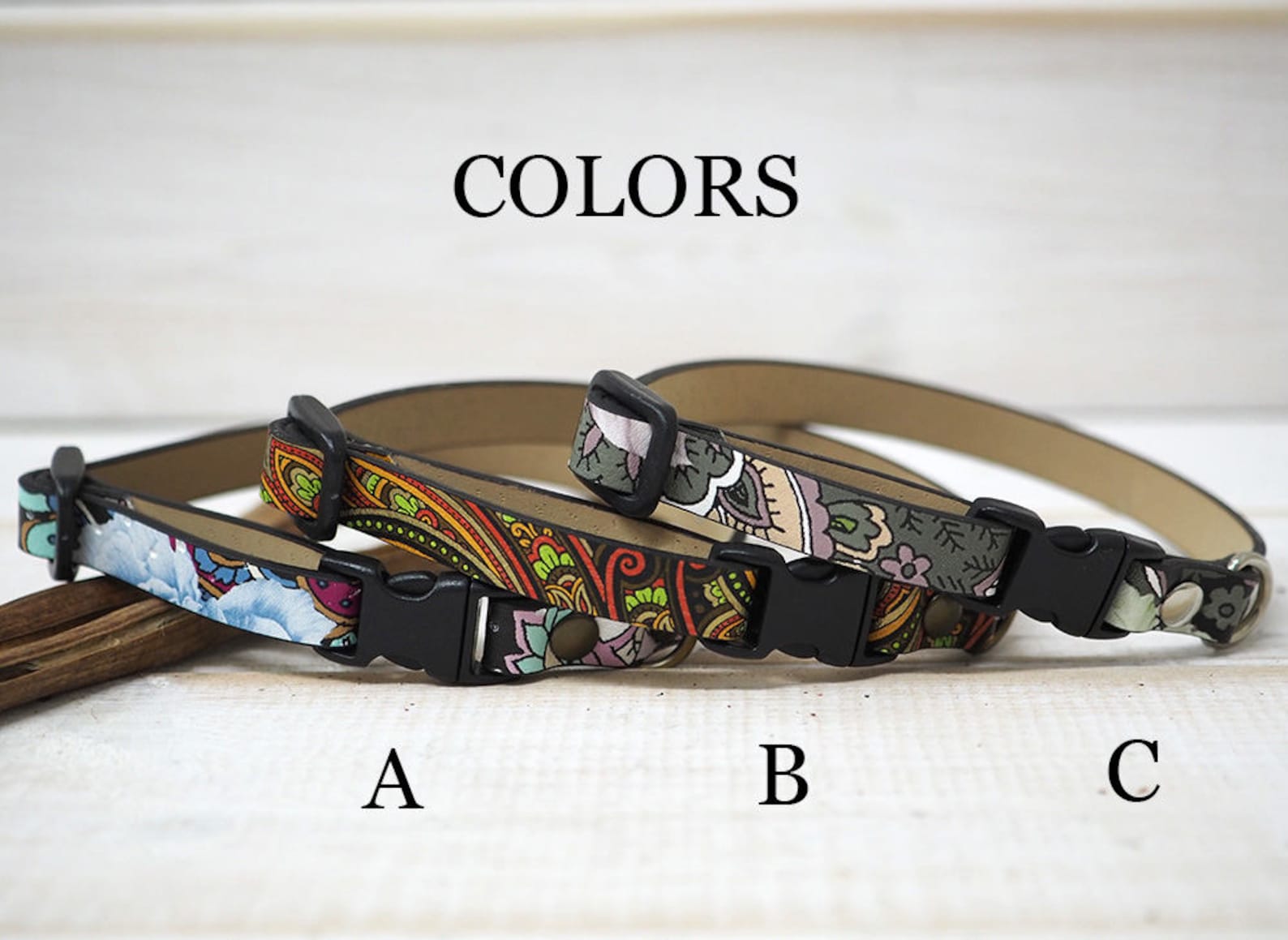 Cat Collar Small Dog Collar Pop Art Collar Paisley Colorful - Etsy