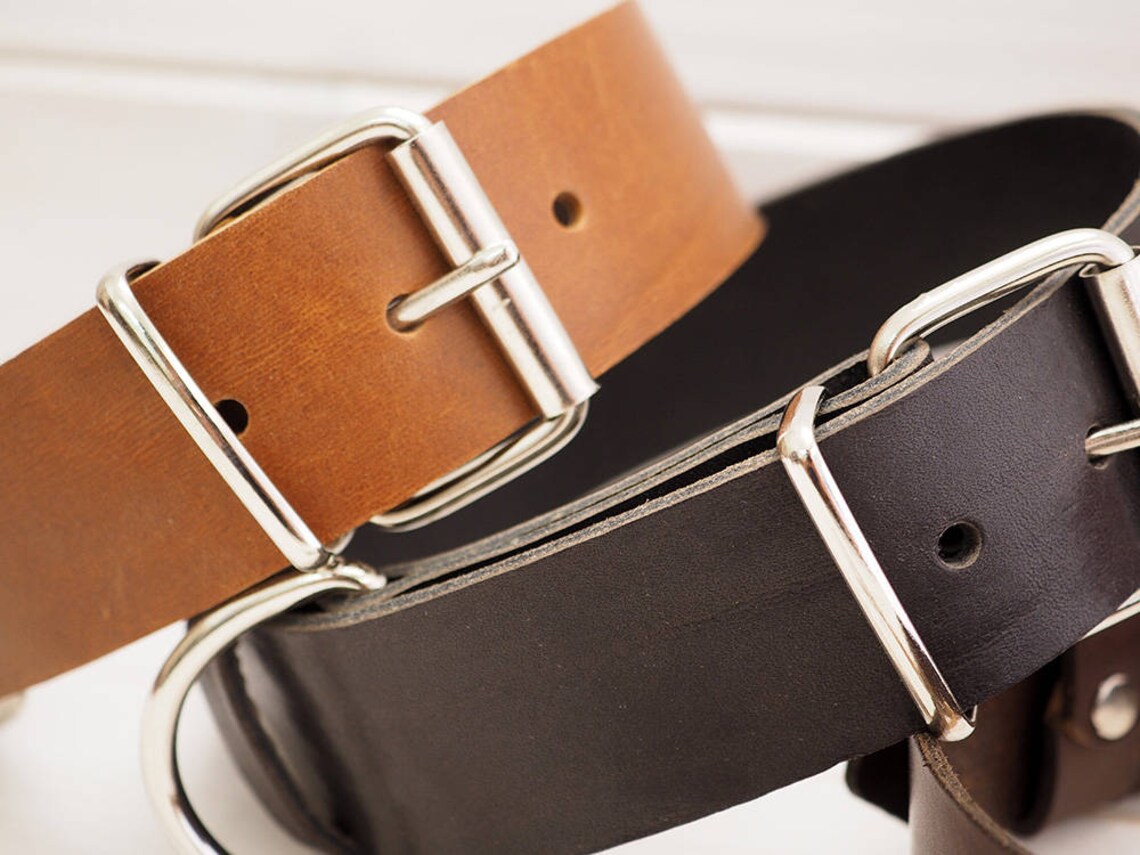 Dog Collar for Large Dog leather Dog Collar Large Breed Dog - Etsy