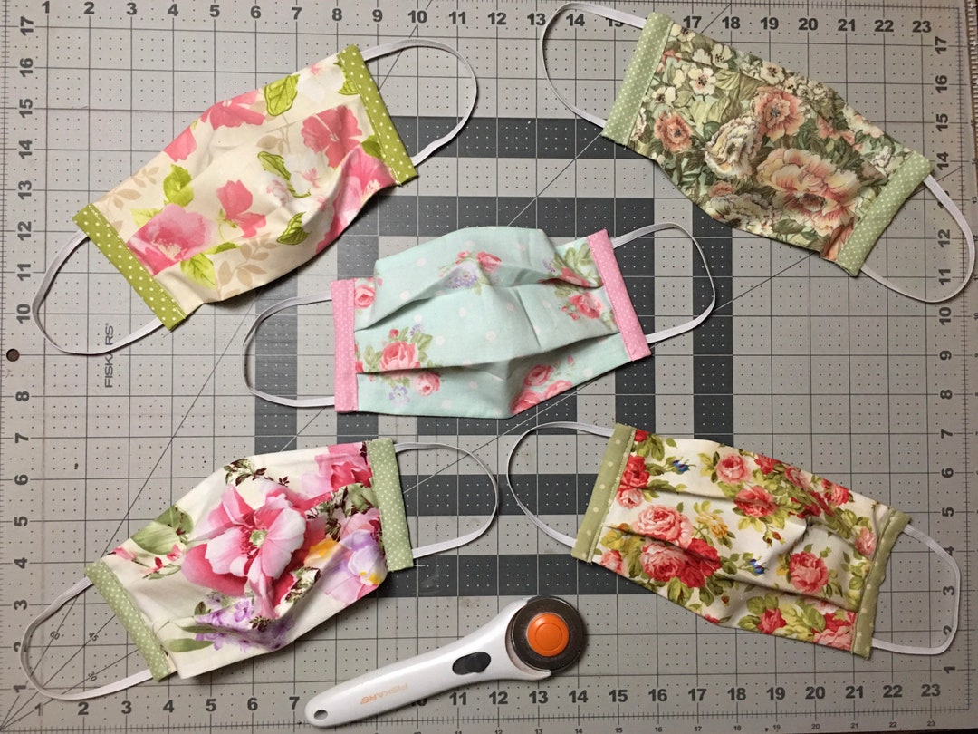 Cottagecore Shabby Chic Floral Face Mask Cover - Etsy
