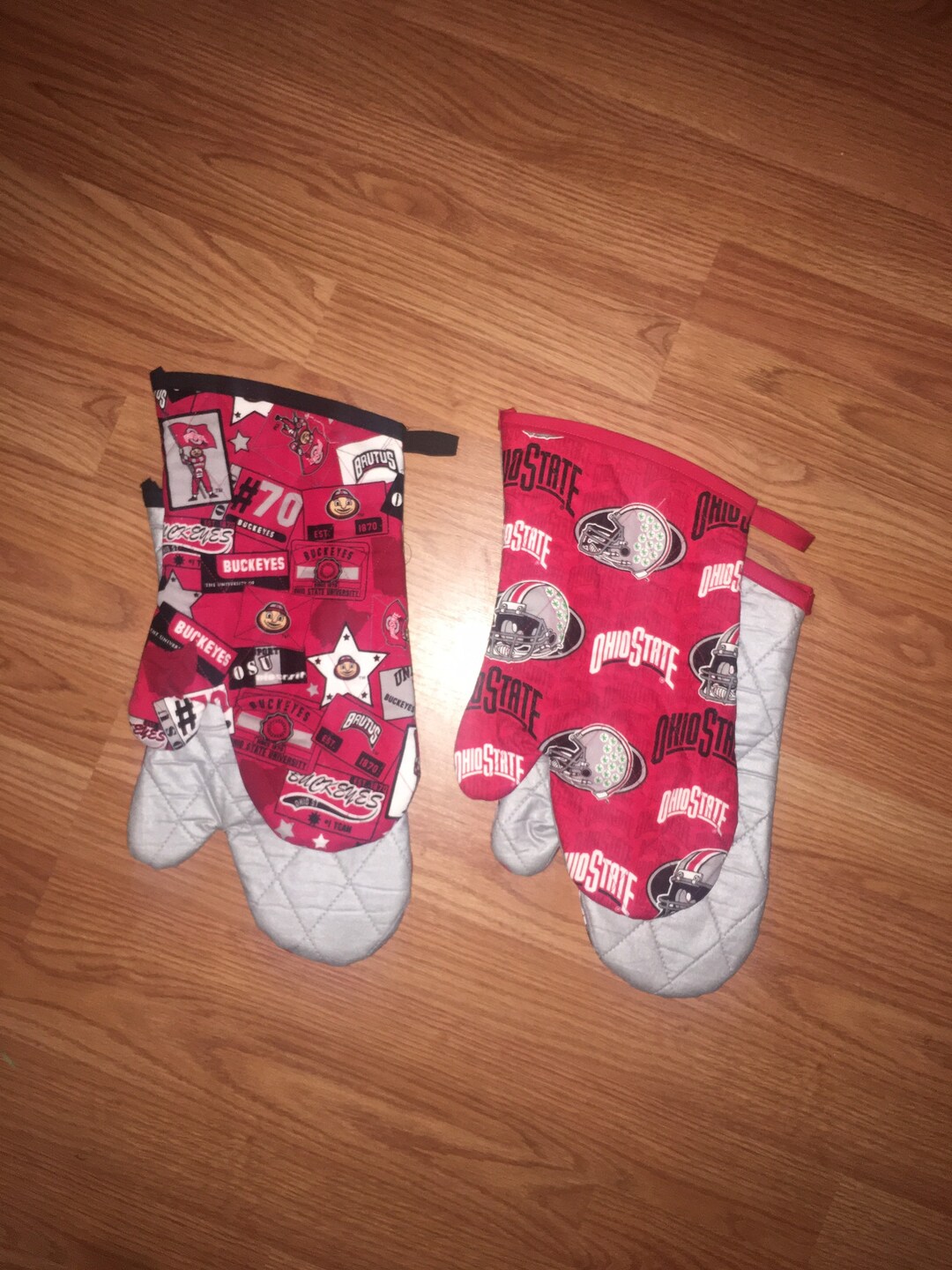 NCAA Handcrafted Ohio State University Oven Mitts Pot Holder Serving ...
