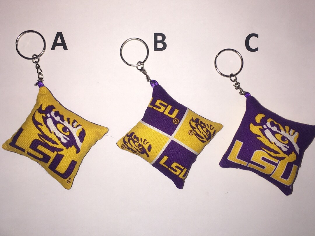 LSU Tigers Mini Pillow Keychain Hand Made in the USA ** Free Shipping ...