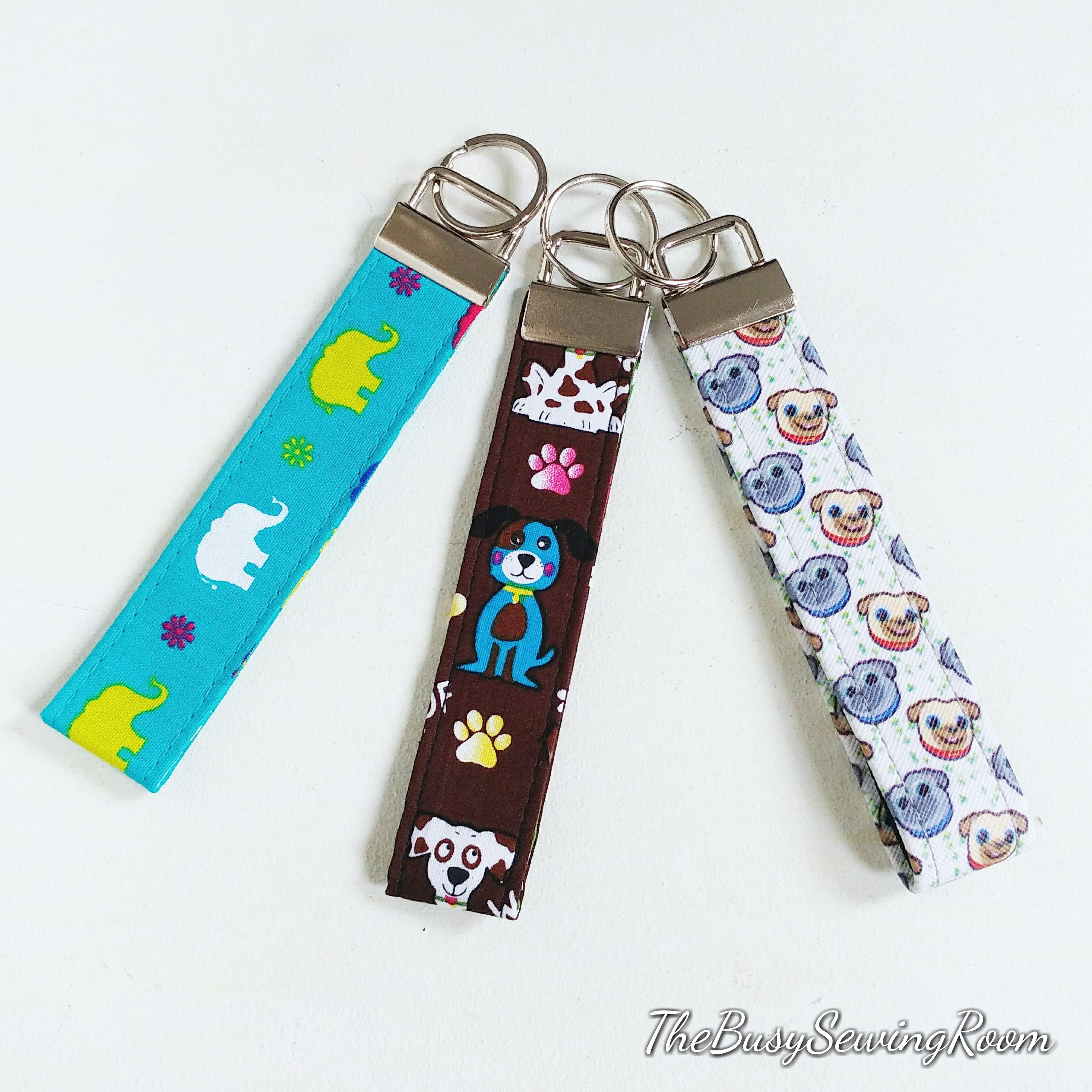 Faux Leather Key Fobs Fabric Keyrings - Etsy