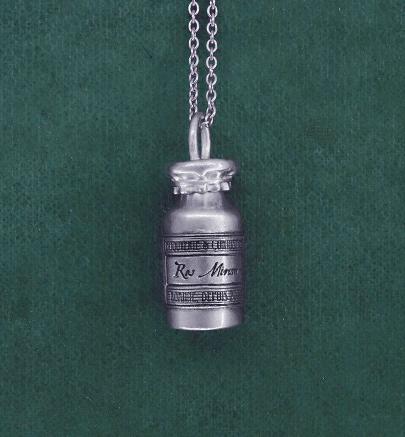 Pendentif fiole de poison flacon ancien argent 925 fait main - Etsy France