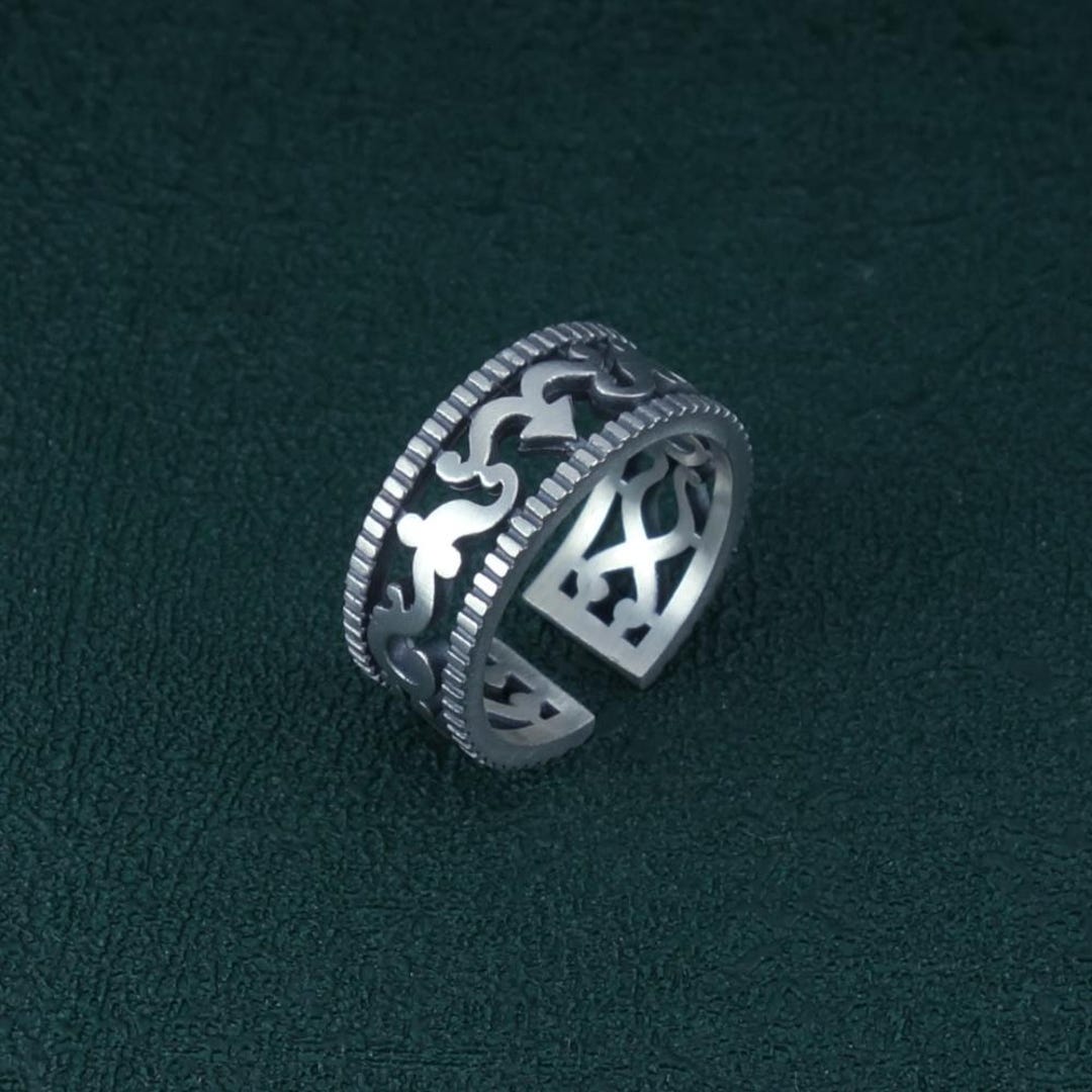 Ring With Ornamental Astrolabe Shapes, Steampunk Astronomy , 925 Silver ...